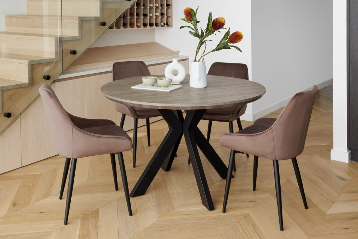 Atlas Scratch Resistant Dining Table Grey Oak buy in Australia - Vetro