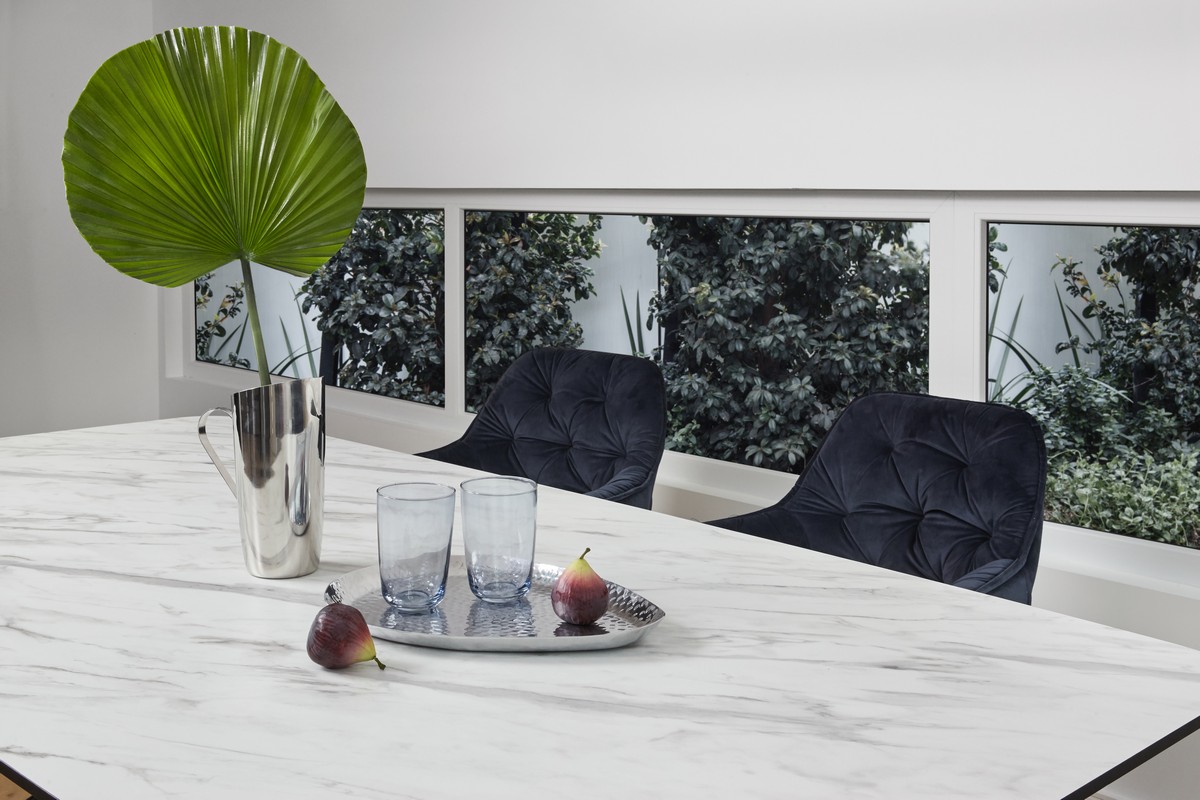 Dino Dining Table Marble Effect White Alaska buy in Australia - Vetro