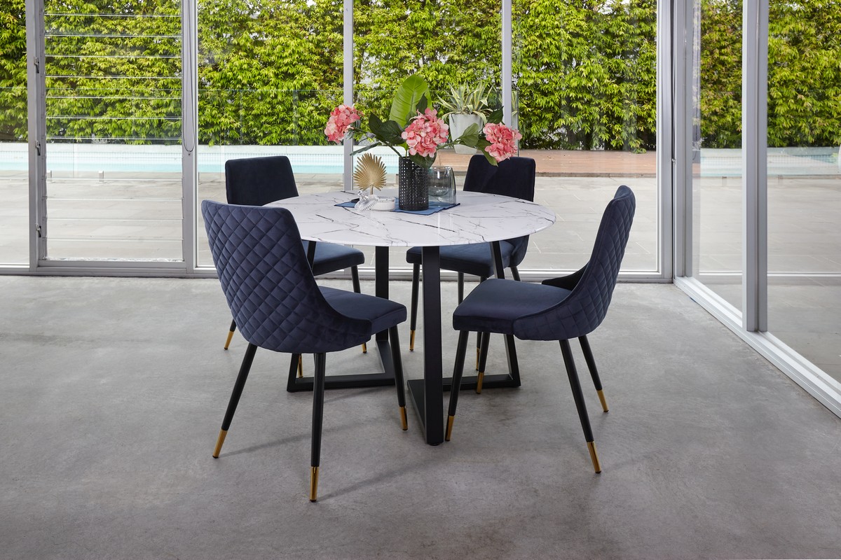 Nova Round Dining Table White Amore buy in Australia - Vetro