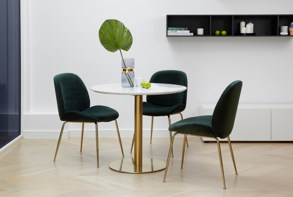 Opera Dining Table Marble Effect White Agaria buy in Australia - Vetro