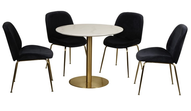 Opera Dining Table Marble Effect White Agaria buy in Australia - Vetro