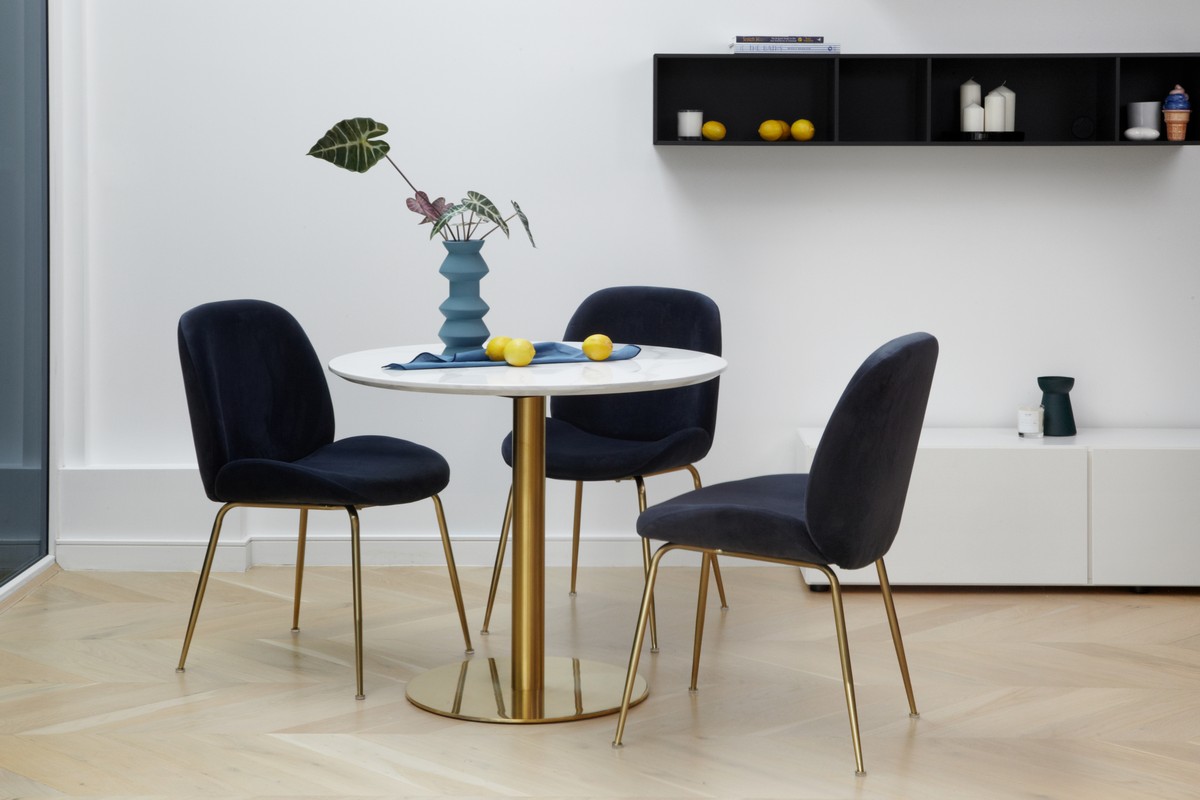 Opera Dining Table Marble Effect White Agaria buy in Australia - Vetro