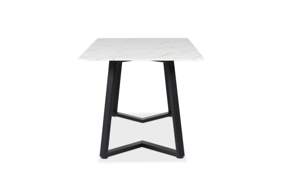 Porto Fixed Dining Table White Amore buy in Australia - Vetro
