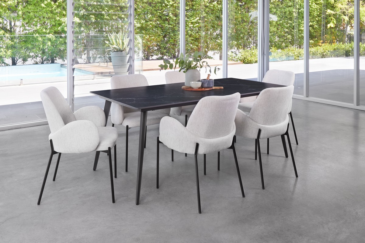 Sara Dining Table Shakespeare Black buy in Australia - Vetro