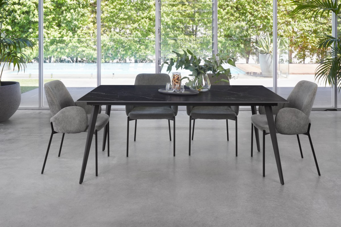 Sara Dining Table Shakespeare Black buy in Australia - Vetro
