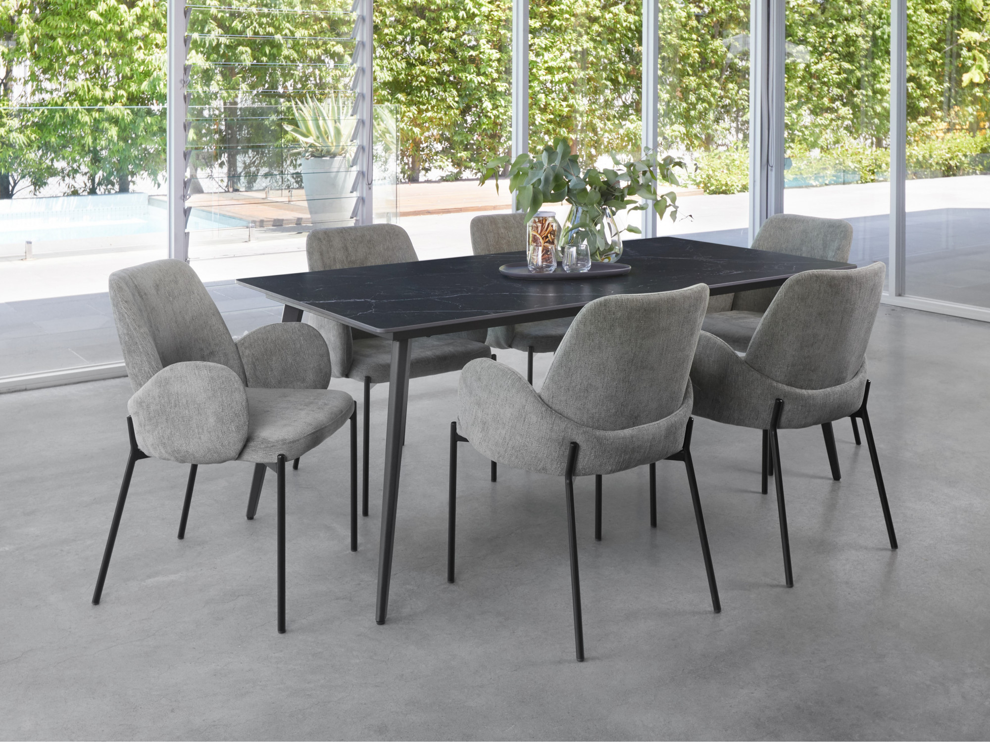 Sara Dining Table Shakespeare Black buy in Australia - Vetro