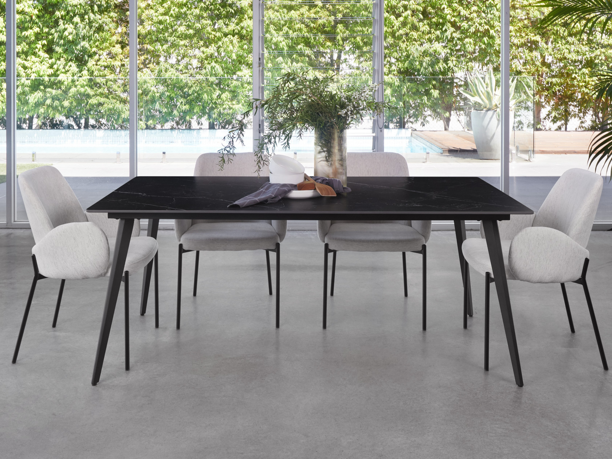 Sara Dining Table Shakespeare Black buy in Australia - Vetro