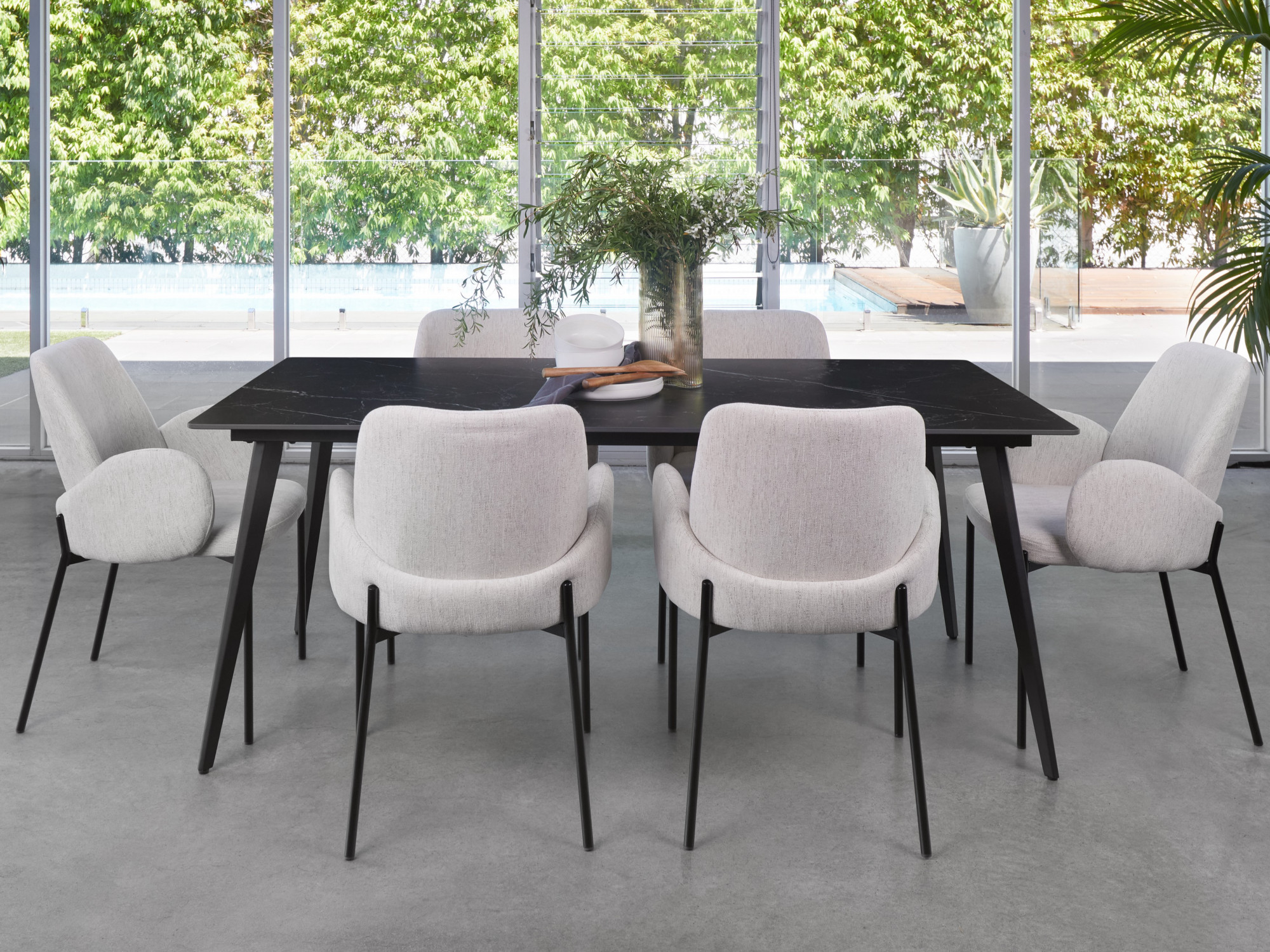 Sara Dining Table Shakespeare Black buy in Australia - Vetro