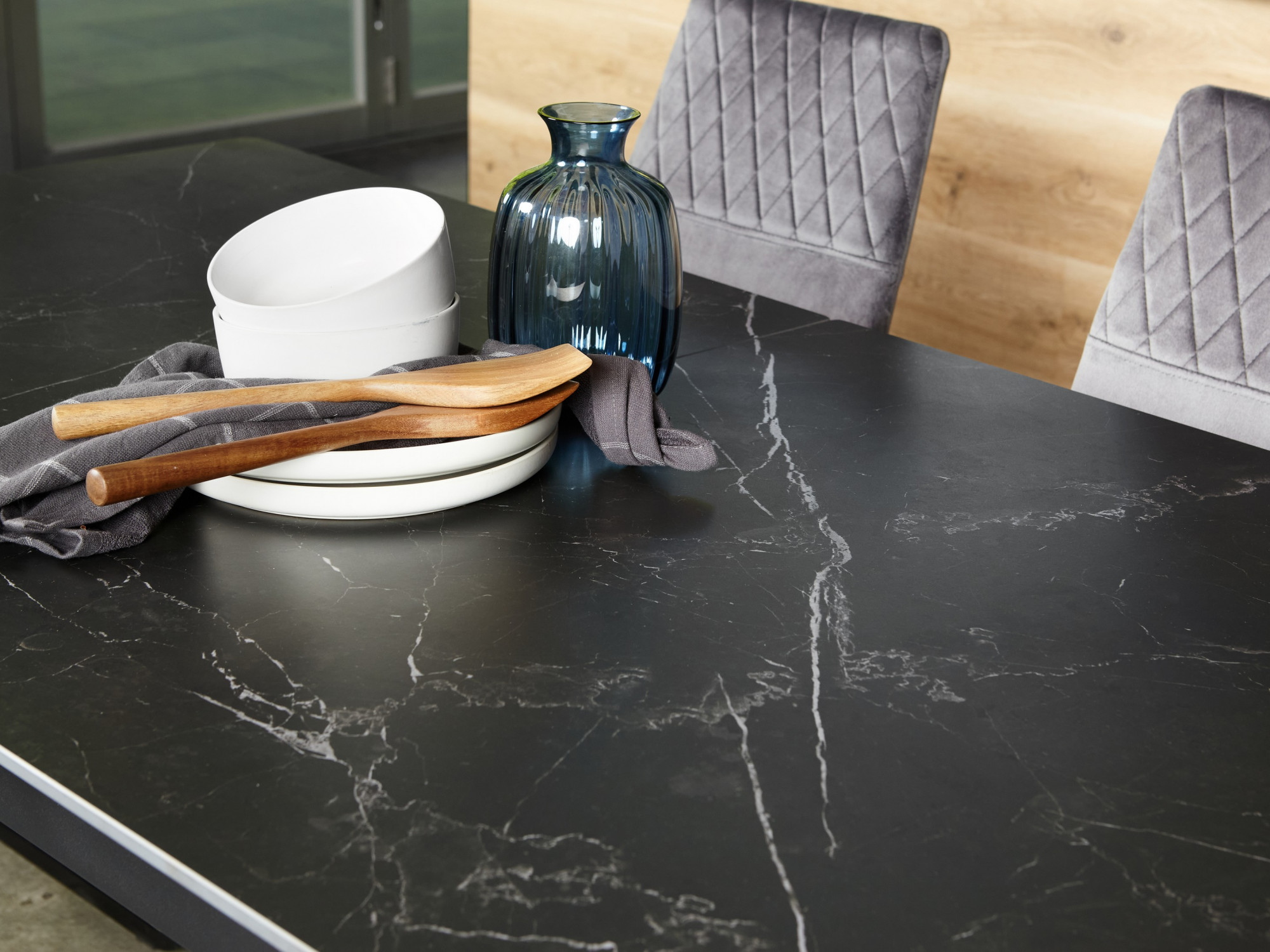 Grom Extension Dining Table Shakespeare Black buy in Australia - Vetro